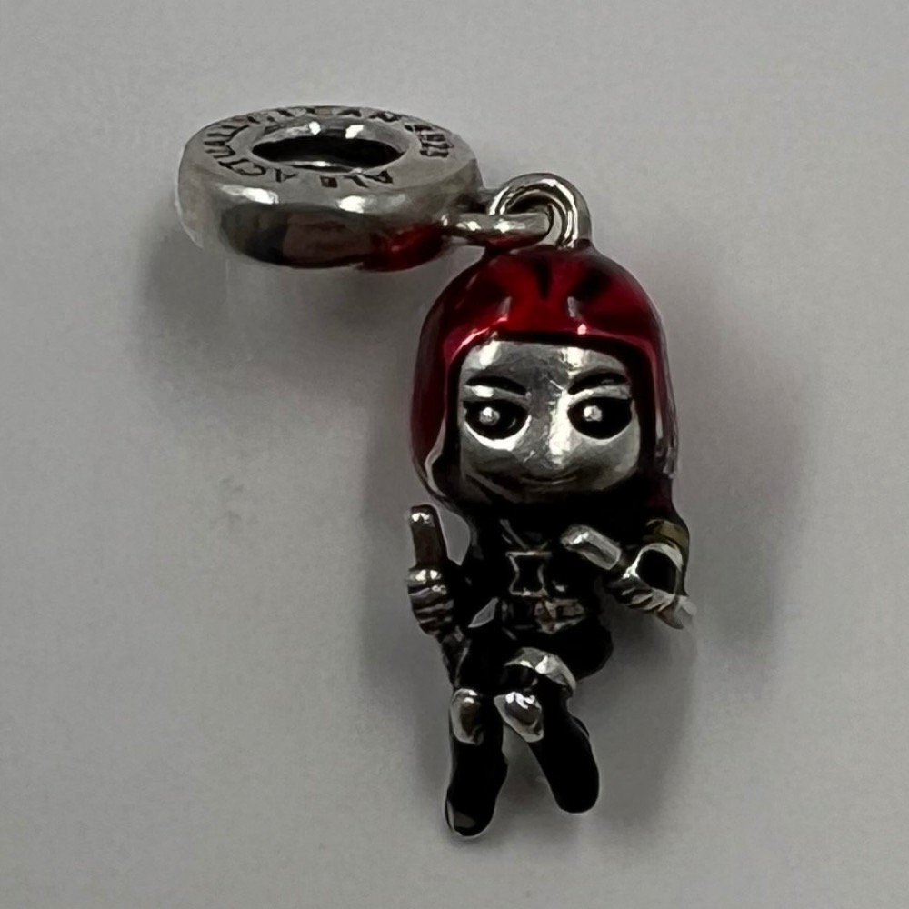 Pre-owned PANDORA AVENGERS MARVEL BLACK WIDOW DANGLE CHARM 790785C01 ...